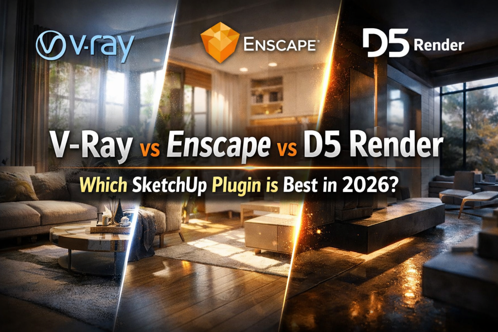V-Ray vs. Enscape vs. D5 Render: Which SketchUp Plugin is Best in 2026 ...